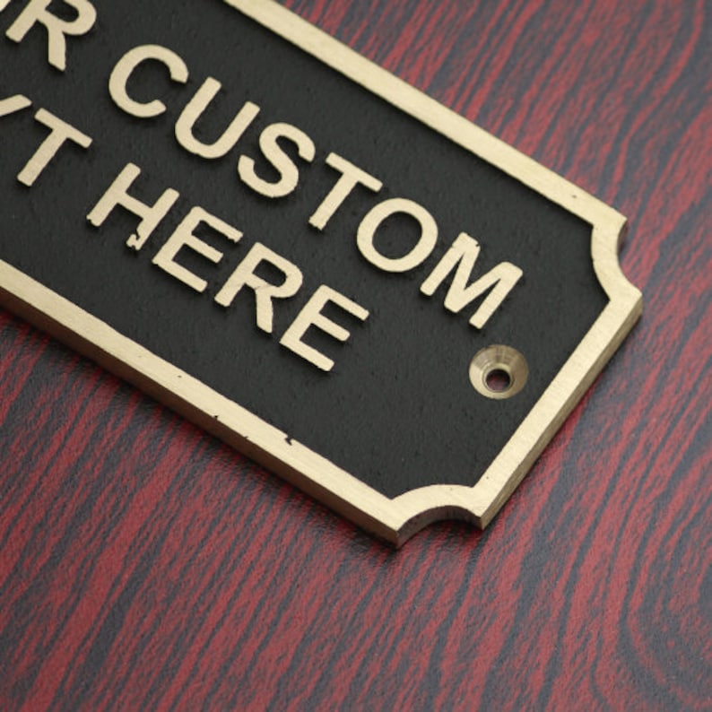 Personalized Brass Plaque - Ideal for Recognition Plaques, Name Plates ...