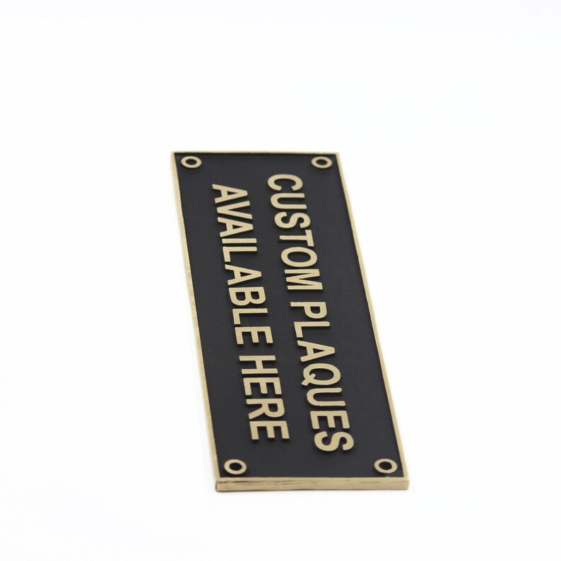 Personalized Brass Plaque Ideal for Recognition Plaques, Name Plates ...