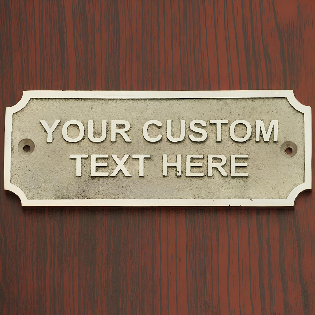 Personalized Brass Plaque - Ideal for Recognition Plaques, Name Plates ...