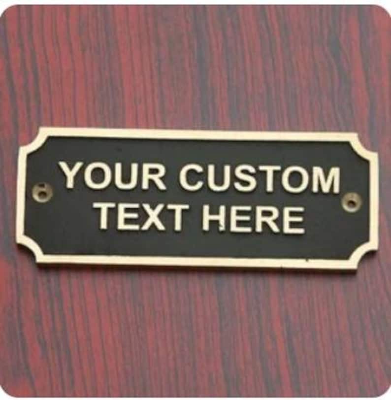 Personalized Brass Plaque - Ideal for Recognition Plaques, Name Plates ...
