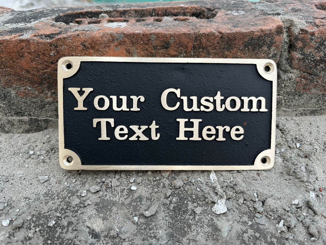 Customized Black Signs & Plaques - Cast Brass Plaque - Customized ...
