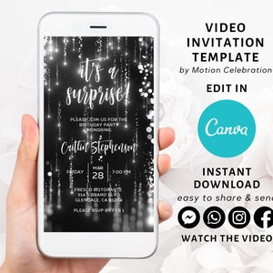 Electronic Silver Birthday Dinner Invitation, Minimal Birthday Dinner ...