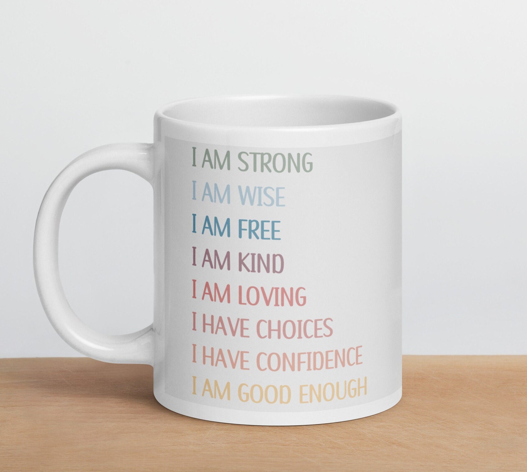 Affirmations Mug Wheel of Emotions I Am Mug Positivity Mug Success Mug ...