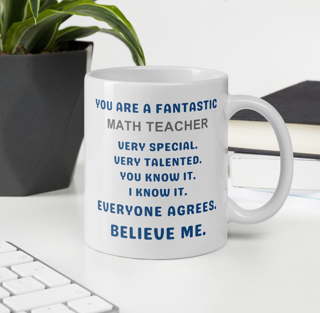 Math Teacher Thank You Gift Teacher Appreciation Thank You Mug Xmas ...