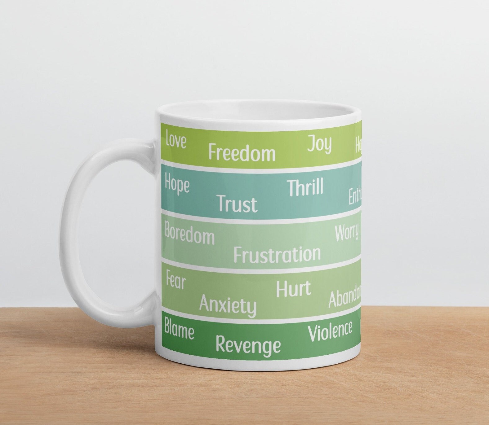 Feelings Wheel of Emotions Mug Therapist Tool Counsellor - Etsy