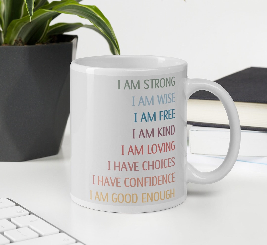 Affirmations Mug Wheel of Emotions I Am Mug Positivity Mug Success Mug ...
