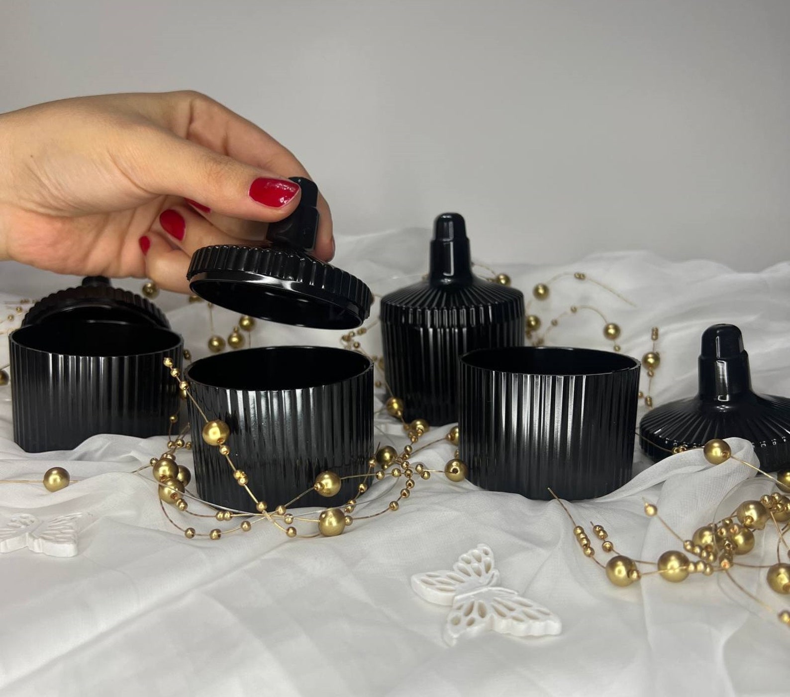 Black Acrylic Box With Lid 6x4x4 Cm, Suqare Plastic Box Acrylic Storage ...