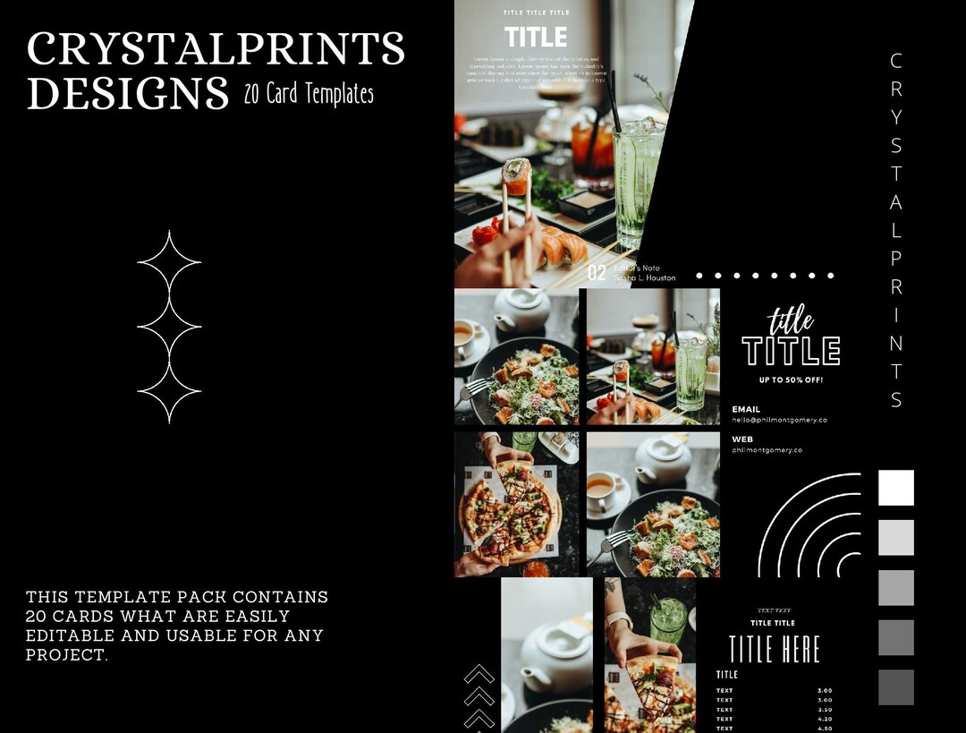 20 Pages Editable Card Pack Template, Printable Card Pack Template - Etsy