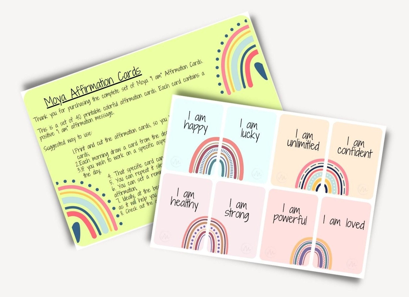 I Am Affirmation Card Complete Set - Etsy