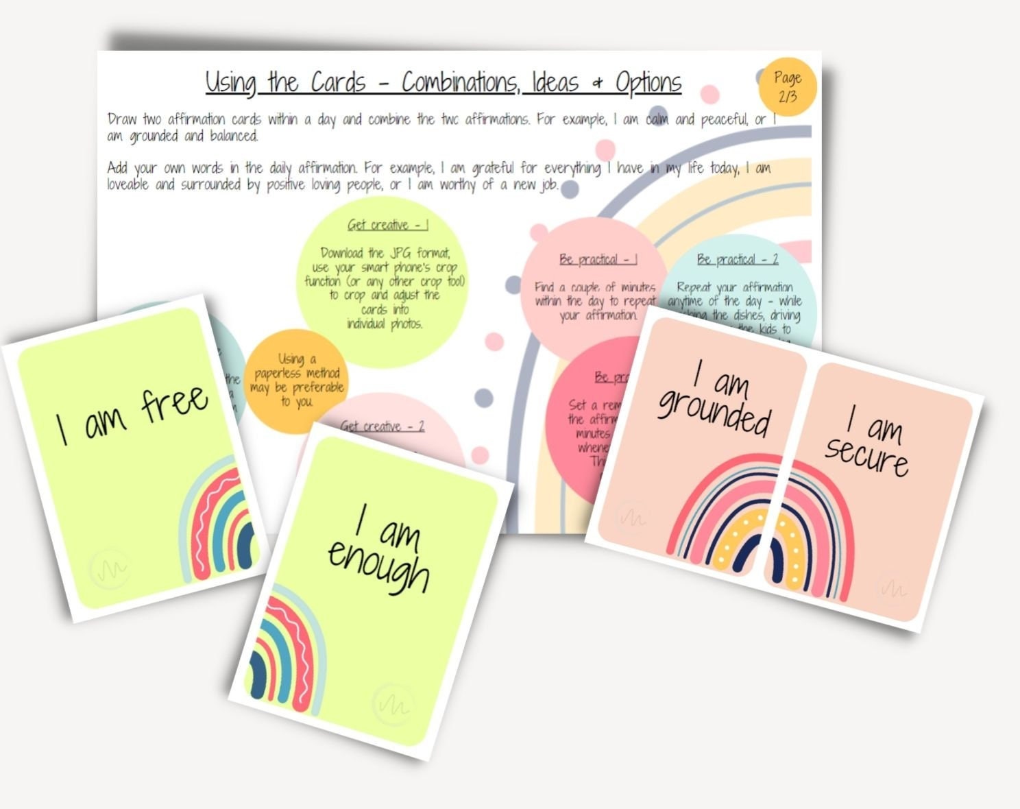 I Am Affirmation Card Complete Set - Etsy