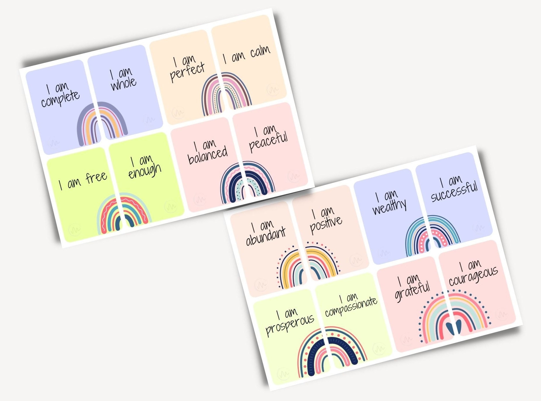 I Am Affirmation Card Complete Set - Etsy