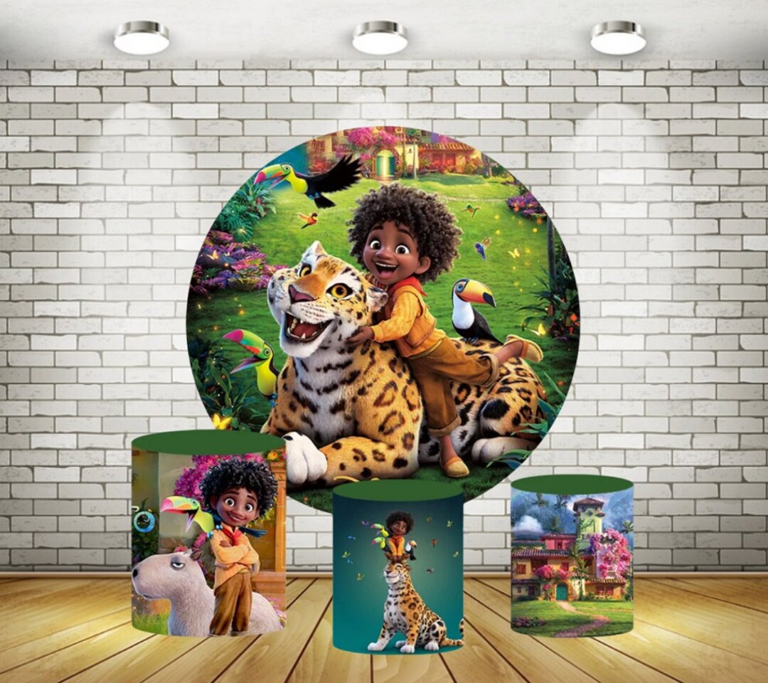 Disney Encanto Girls Birthday Round Backdrops Custom Baby - Etsy