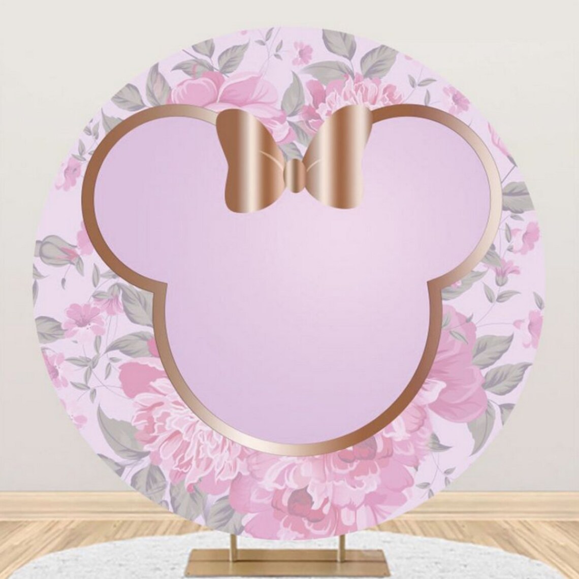 Cartoon Mickey Mouse Theme Round Photography Party Backdrop - Etsy