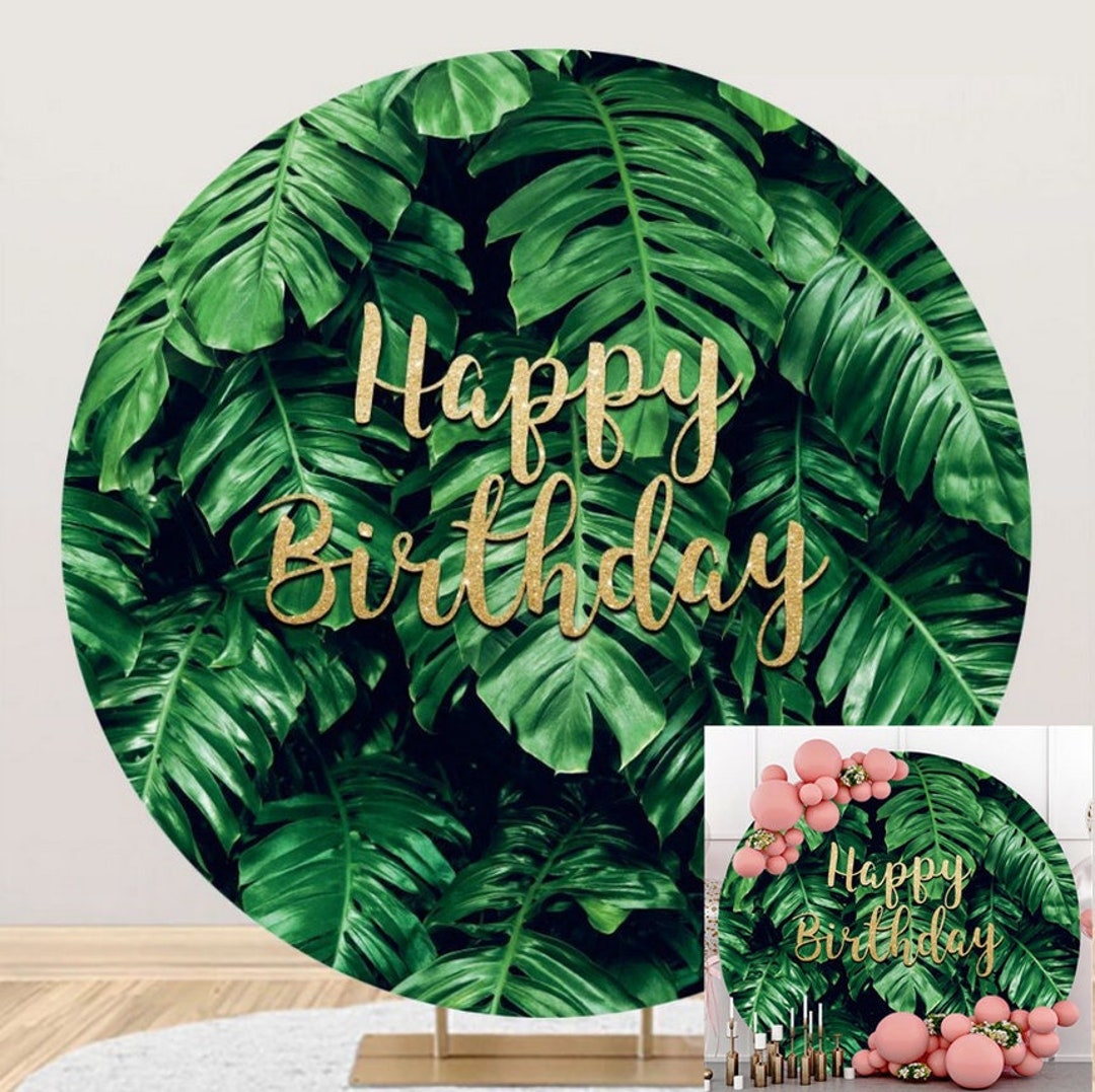 Round Photography Backdrop Cover Photo Backdrop Jungle Green - Etsy