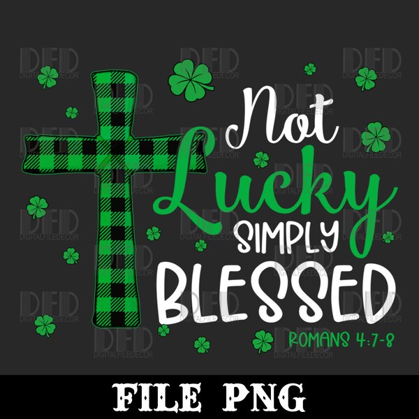 Not Lucky Simply Blessed Svg - Etsy