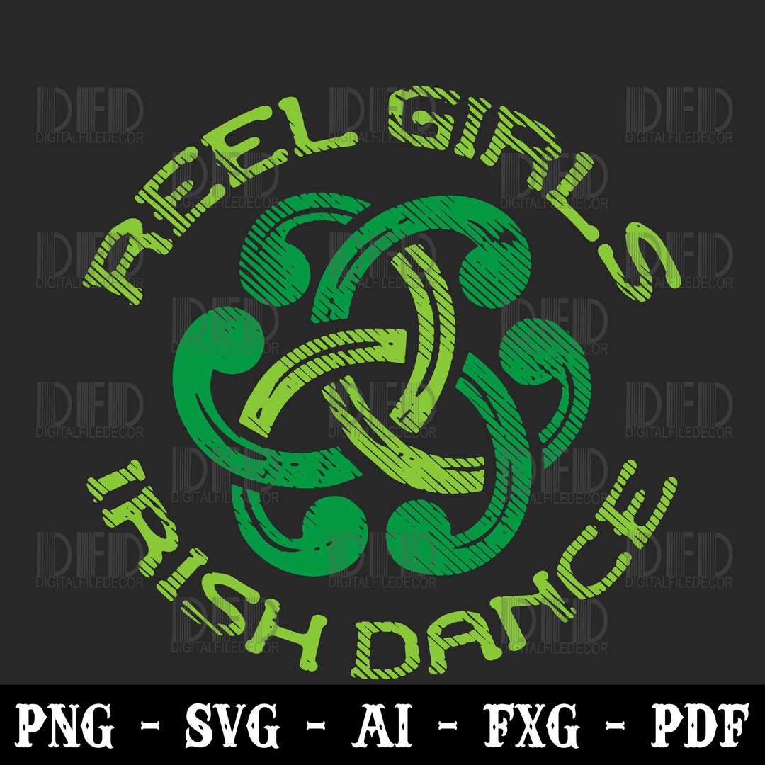 Reel Girls Irish Dance St Patricks Day Ceili Dancer Girl Svg Png ...