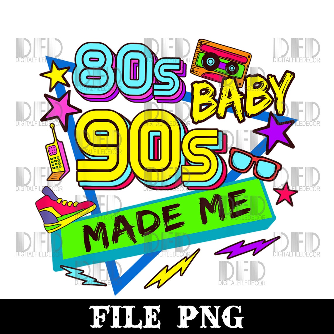 Vintage 1980s 80's Png Baby 1990s 90's Made Me Retro Nostalgia Png Digital Download - Etsy