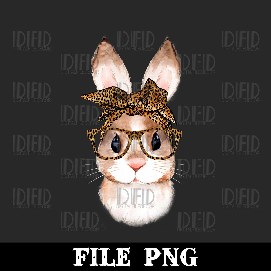 Cute Easter Bunny Mom Easter Leopard Year of the Rabbit Png Digital ...