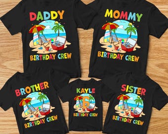 Personalized Summer Birthday Shirt, Beach Birthday Party, Tropical ...
