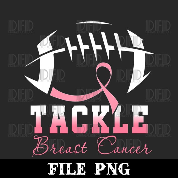 Tackle Breast Cancer Awareness Football Pink Ribbon Png - Etsy