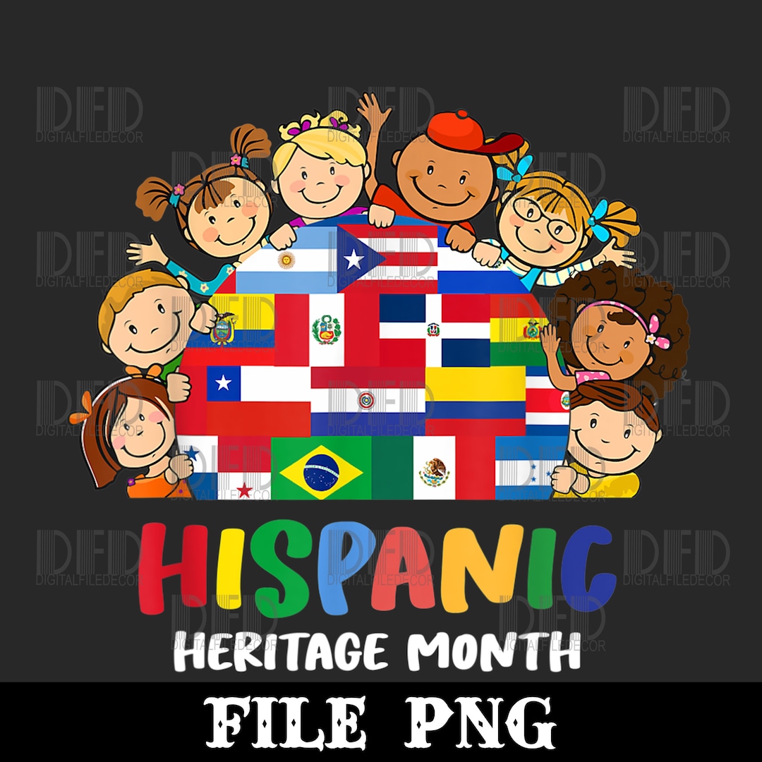 Hispanic Heritage Month Png Kids Boy Girl Toddler Latino Png Digital ...