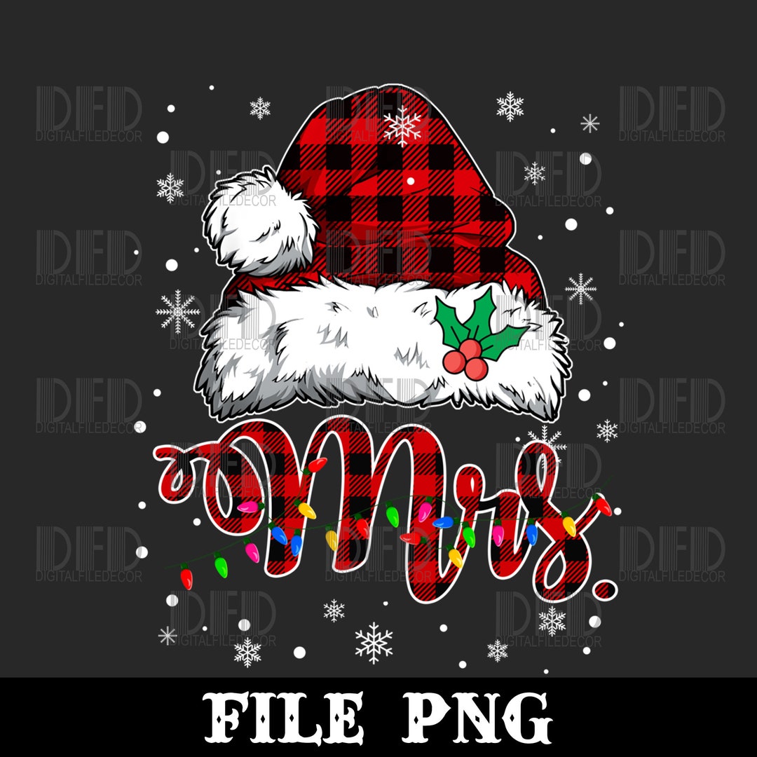 Mr and Mrs Claus Christmas Couples Matching Pajamas Png Halloween ...