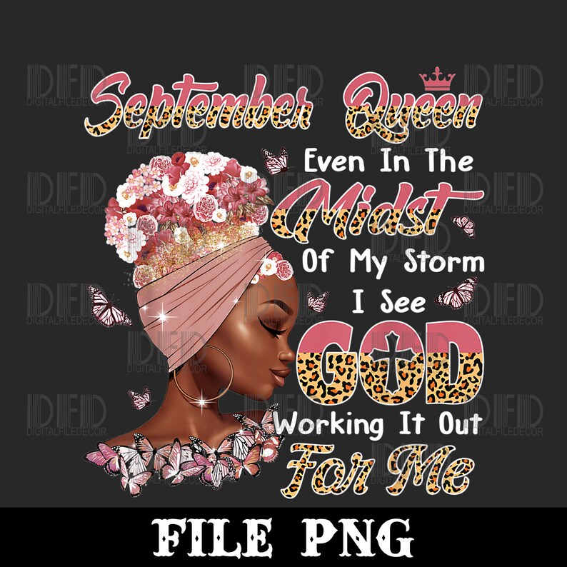 September Queen Png Black Women Birthday Working It Out for Me Png ...