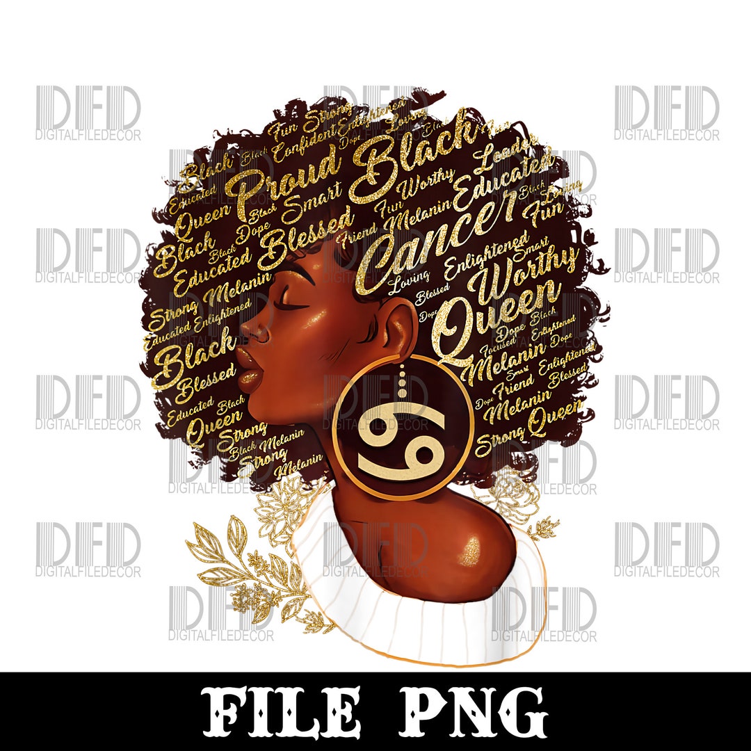 Cancer Queen Sweet as Candy Birthday Gift for Black Women Png Digital ...