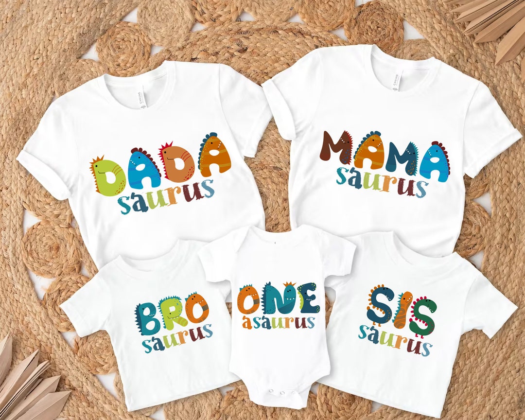 Oneasaurus 1st Birthday Outfit, Dinosaur Family Matching Birthday ...