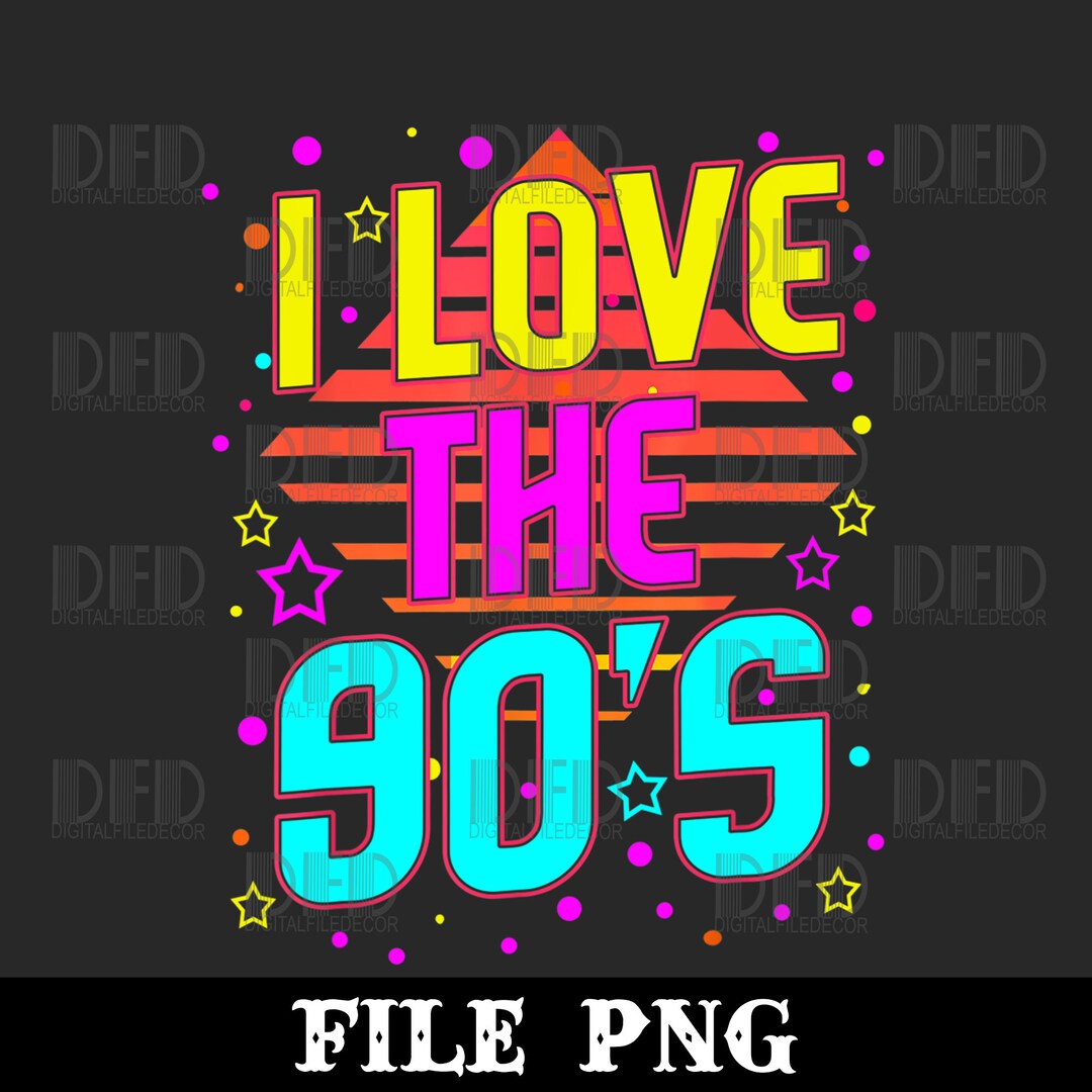 1990's 90s Png I Heart the Nineties I Love the 90's Png Digital ...