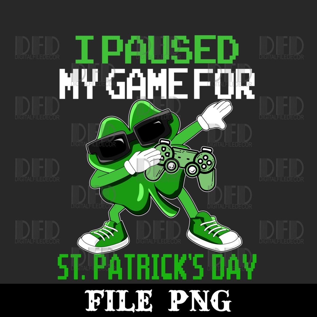 Dabbing Lucky Shamrock St Patricks Day Png Gamer Boys Men Png Digital ...