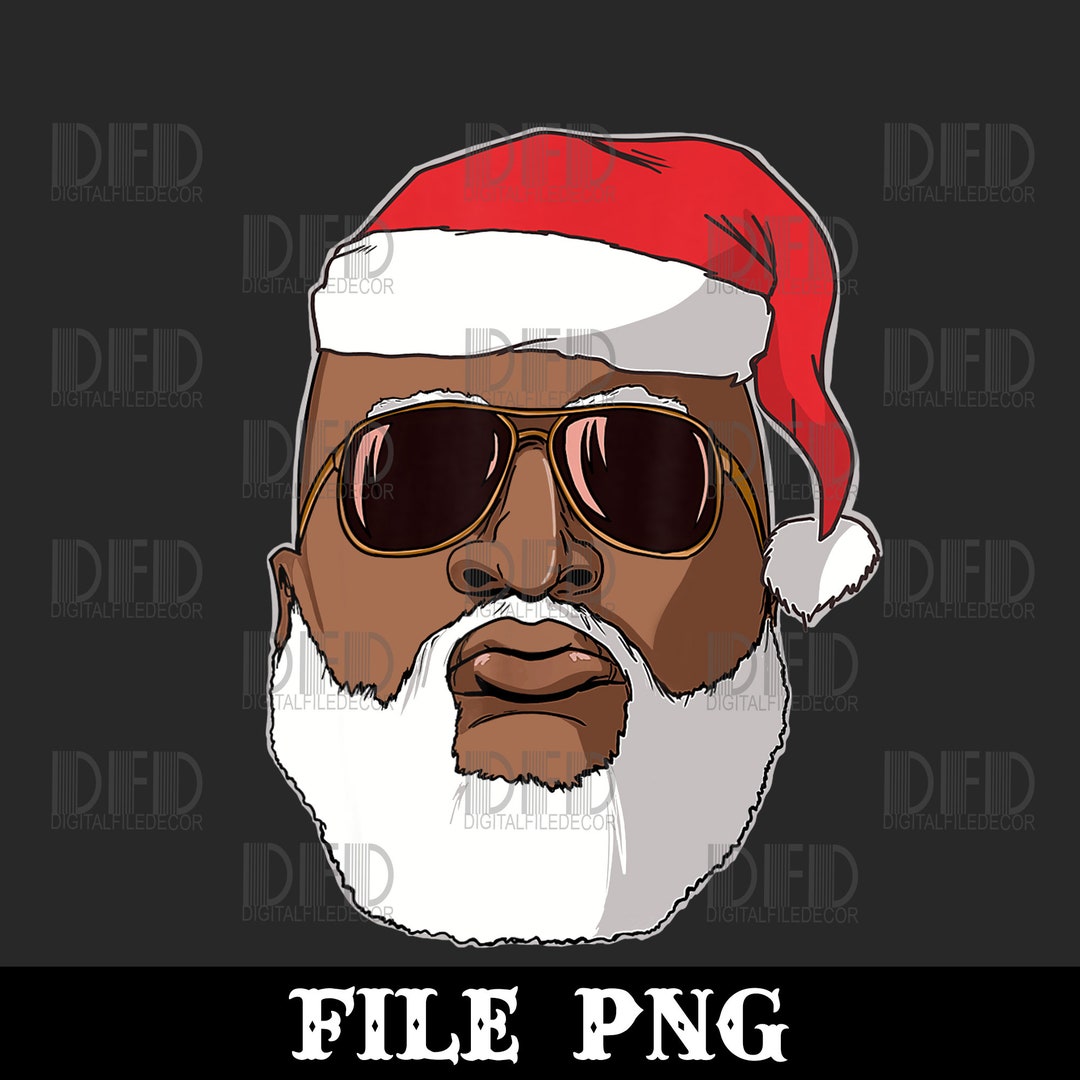 Black Hip Hop Santa Claus Novelty African American Santa Png Halloween ...