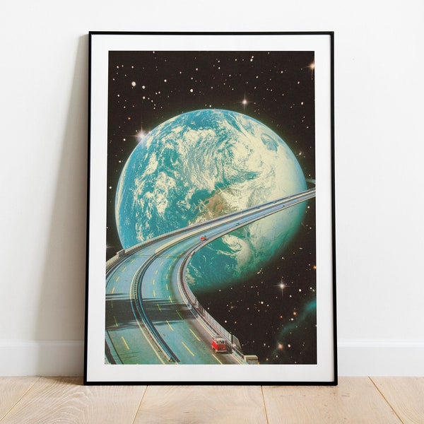 Retro Space Poster - Etsy