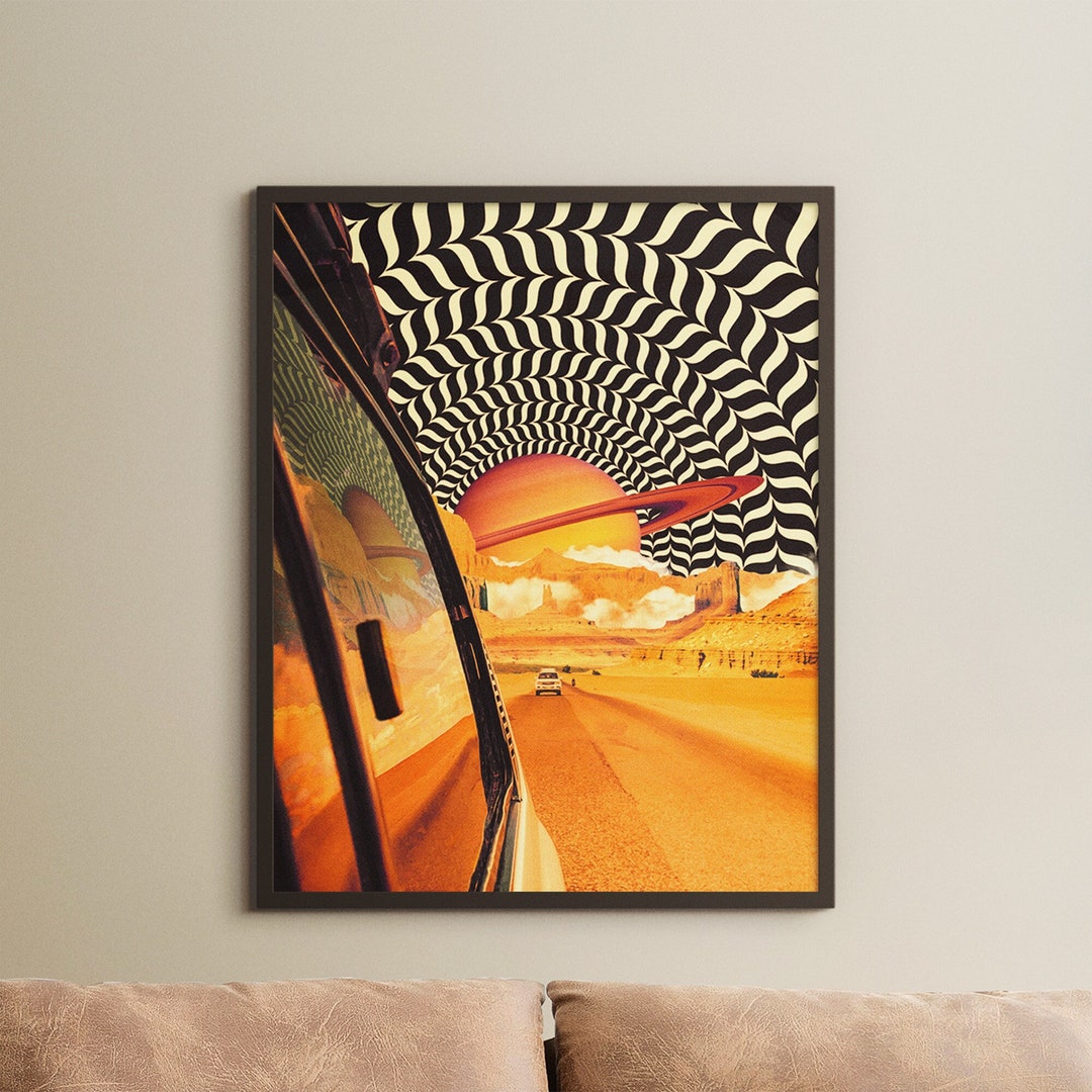 The Real Road Trip 2 | Opart Poster | Retro Vintage Art | Collage Art ...
