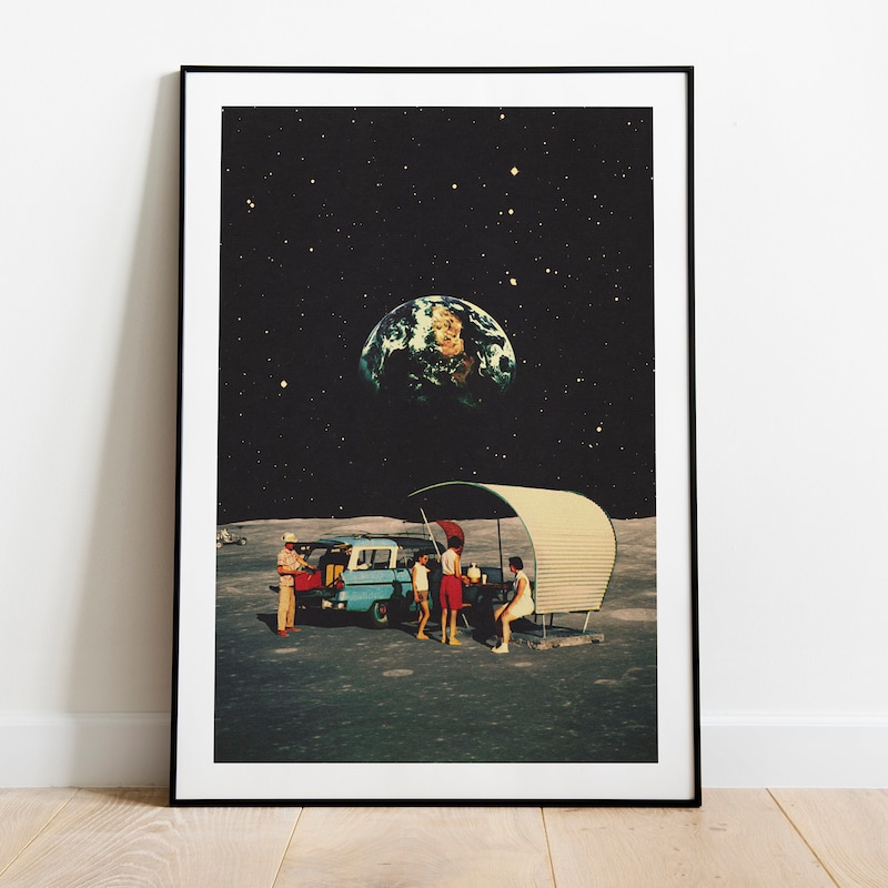 Retro Space Poster - Etsy