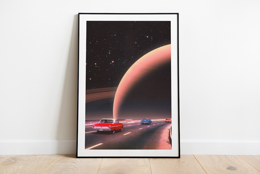 Galactic Commute Retro-futurism Space Art Vintage Collage Art Sci-fi ...