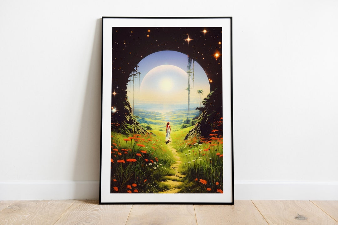 Paradise | Retro Space Art | Vintage Collage | Sci-fi Poster | Cosmic ...