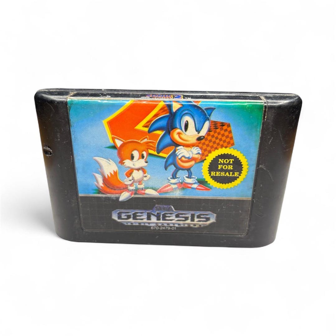 Sonic the Hedgehog 2 (sega Genesis, 1992) Game Catridge Authentic ...