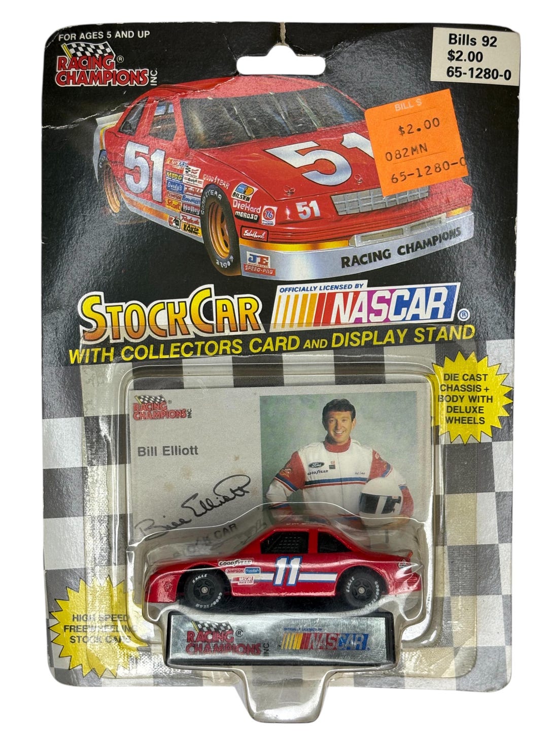 Vintage 1992 Racing Champions NASCAR Bill Elliott's #11 Amoco 1:64 ...