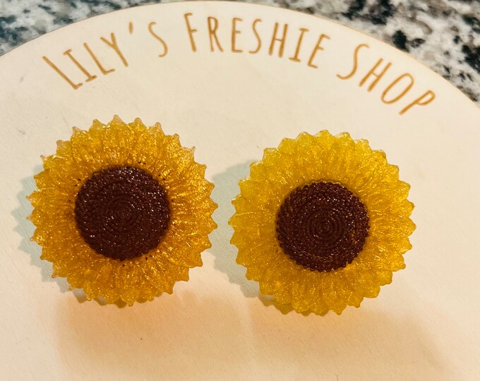 Freshie Mini Sunflower Vent Clips. Super Pretty Sunflowers. Set of 2 ...