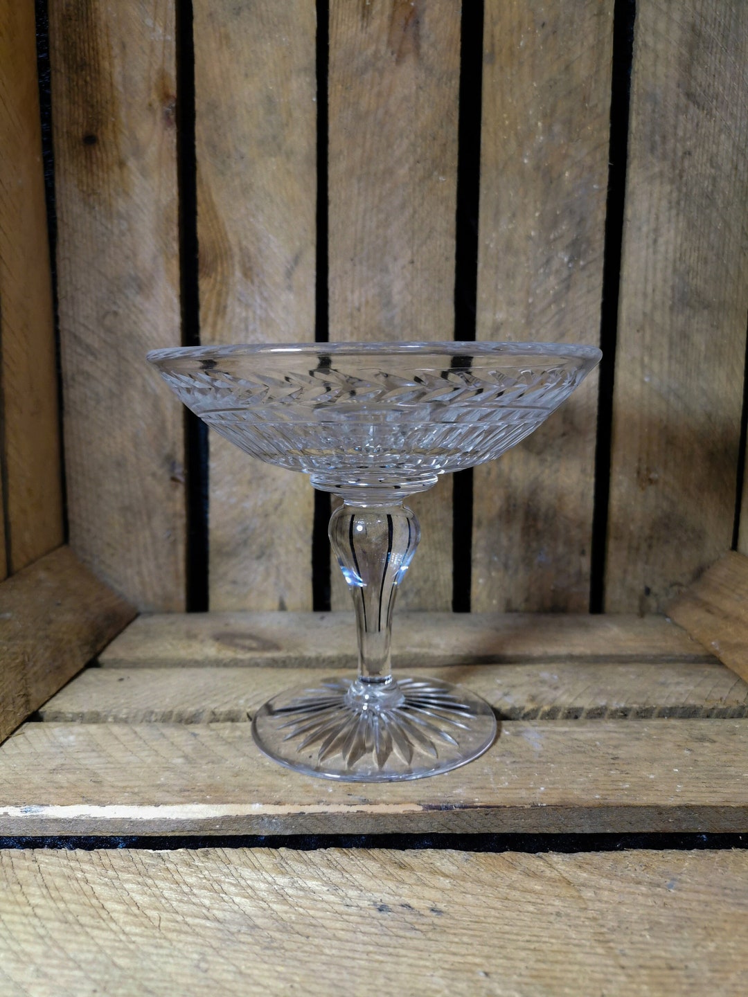 Stuart Glass Pedestal Bon Bon Bowl Dish - Etsy