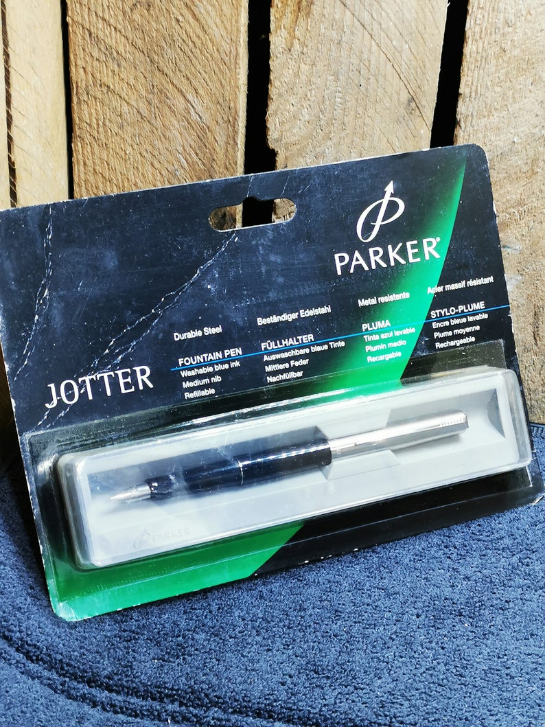 Parker Jotter Fountain Pen (black and Silver) - Unopened, in Original ...