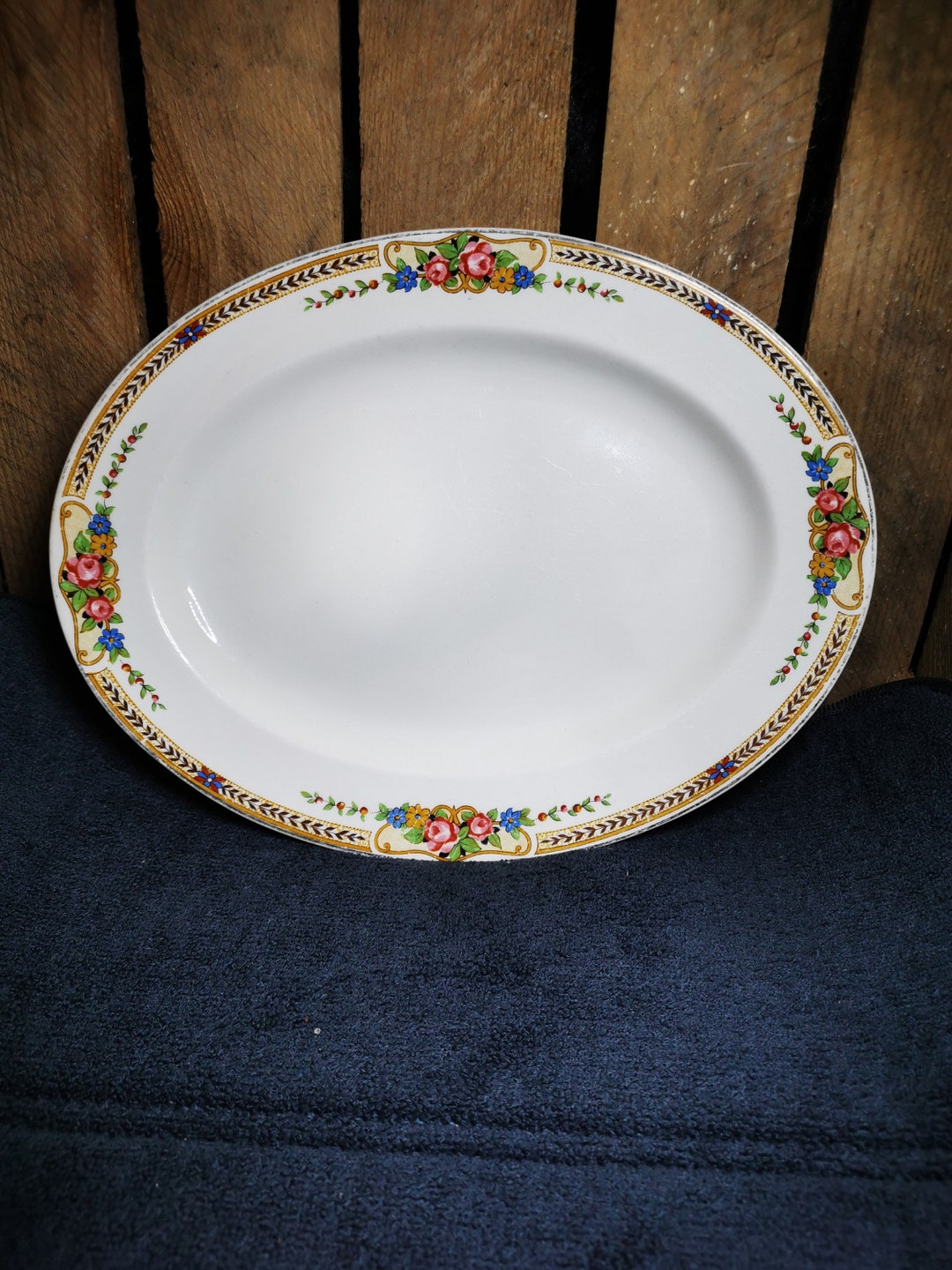 J&G Meakin Sol 391413 Oval Plate C.1912 Onwards - Etsy