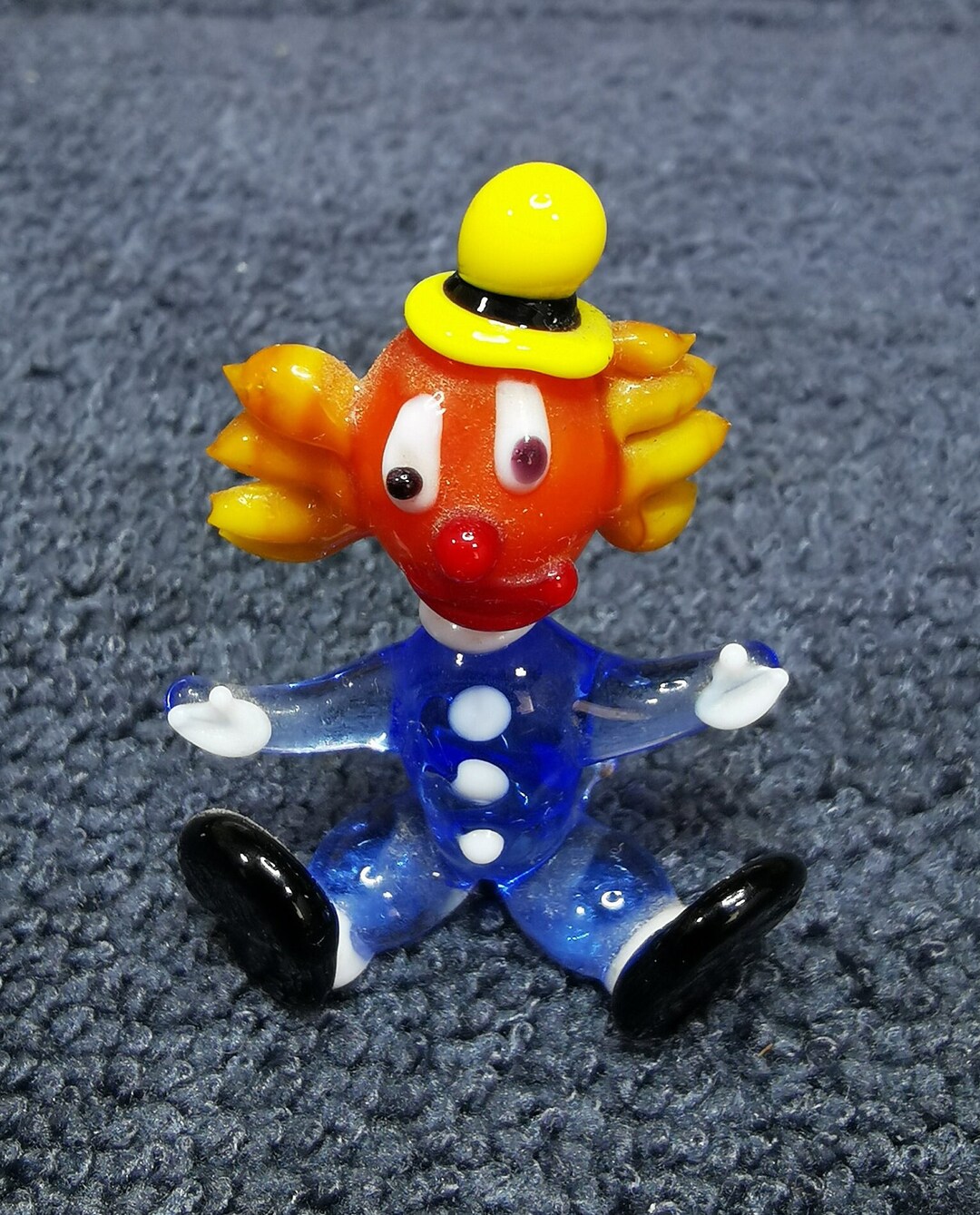 Murano Glass Blown Miniature Clown Stunning Example - Etsy