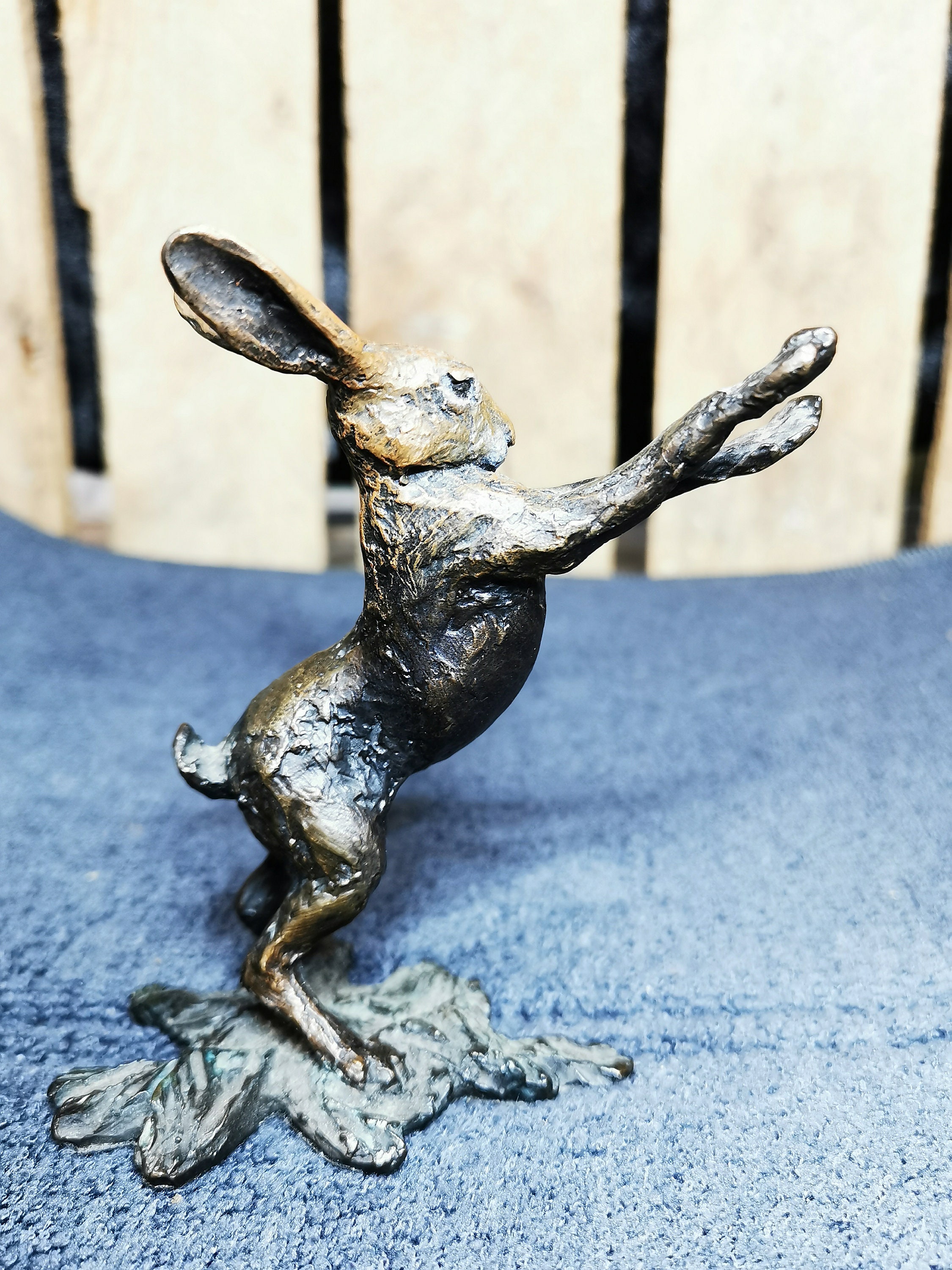 Bronze Boxing Hare Miniature Sculpture - Etsy