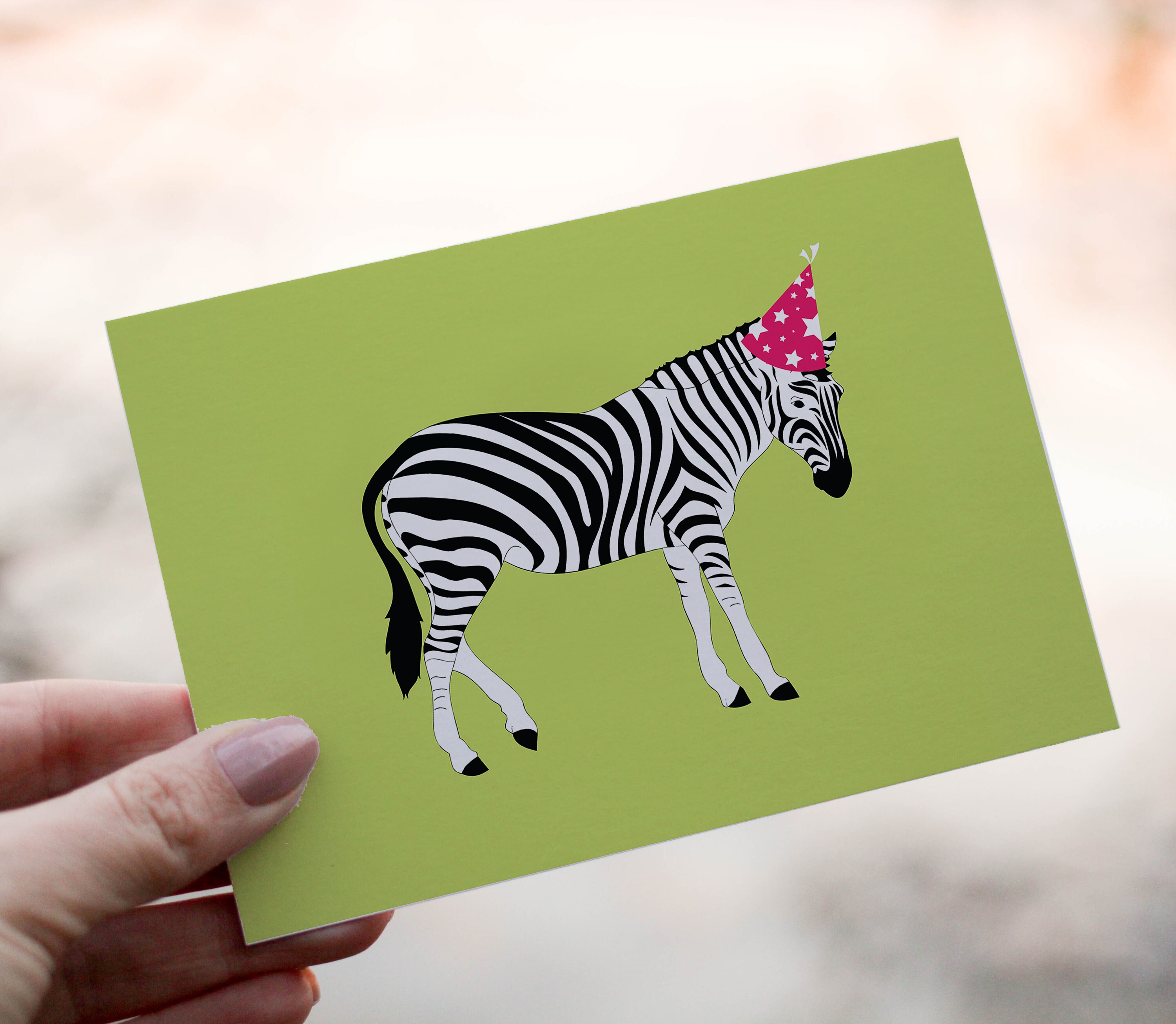 Zebra Celebration Birthday Card Party Invite Safari Animal - Etsy