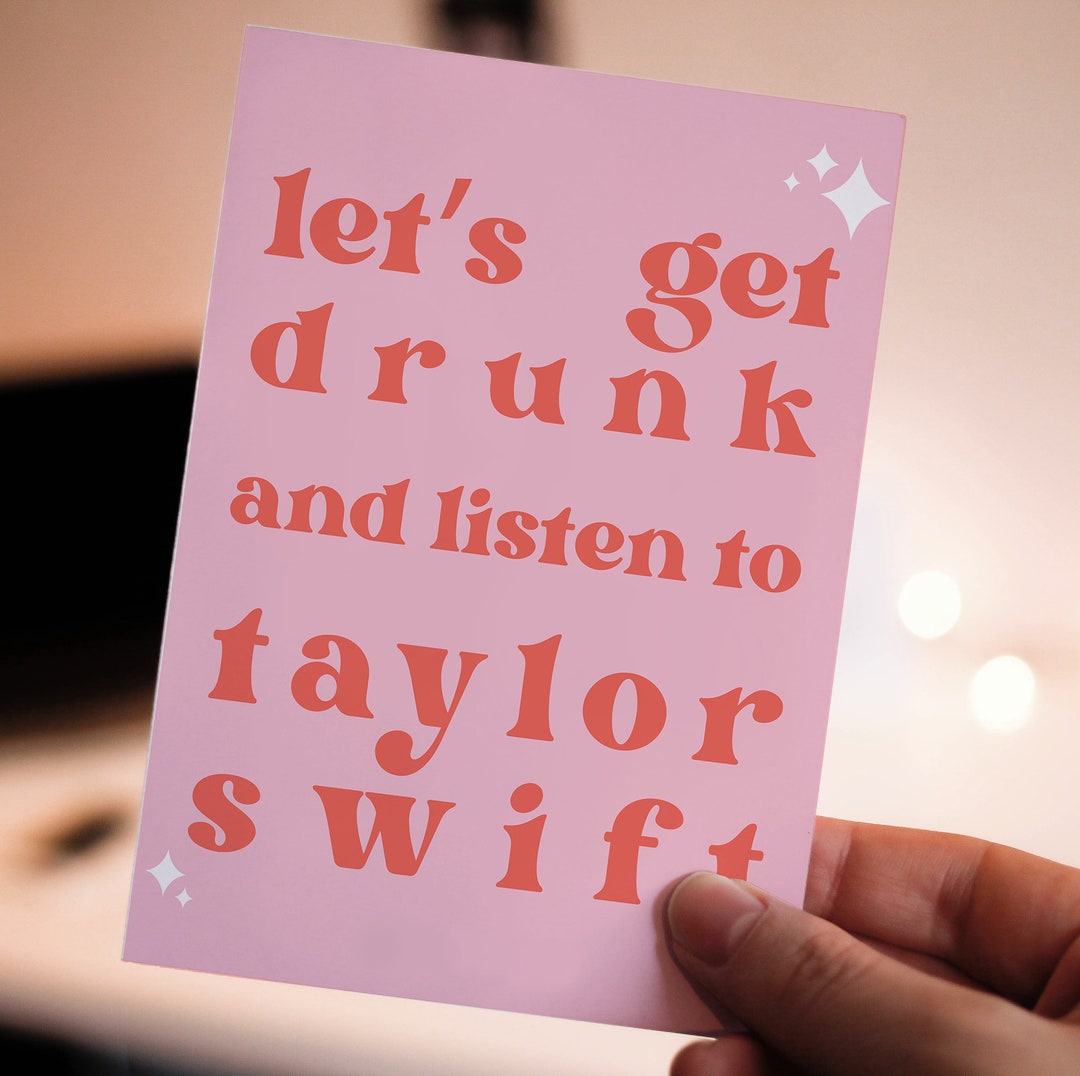 Taylor Swift Birthday Greeting Card Quote Lyrics - Etsy