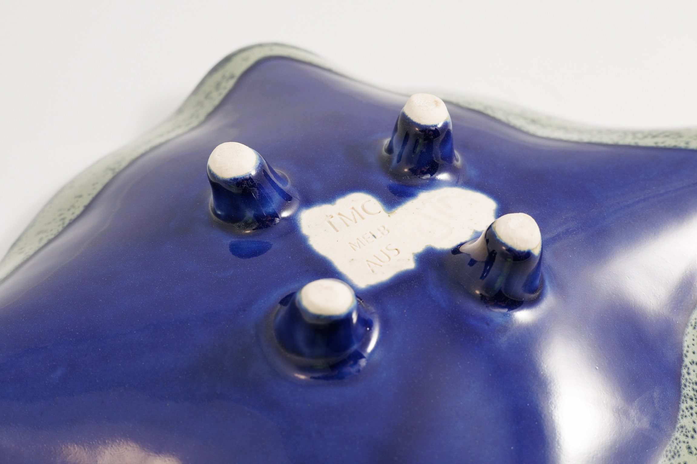 Slab Built Large Pottery Platter Decorated in Our Aussie Kelp Glaze - Etsy