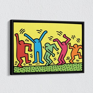 Keith Haring Dancing Canvas, Keith Haring Dancer, Dancing People Canvas ...