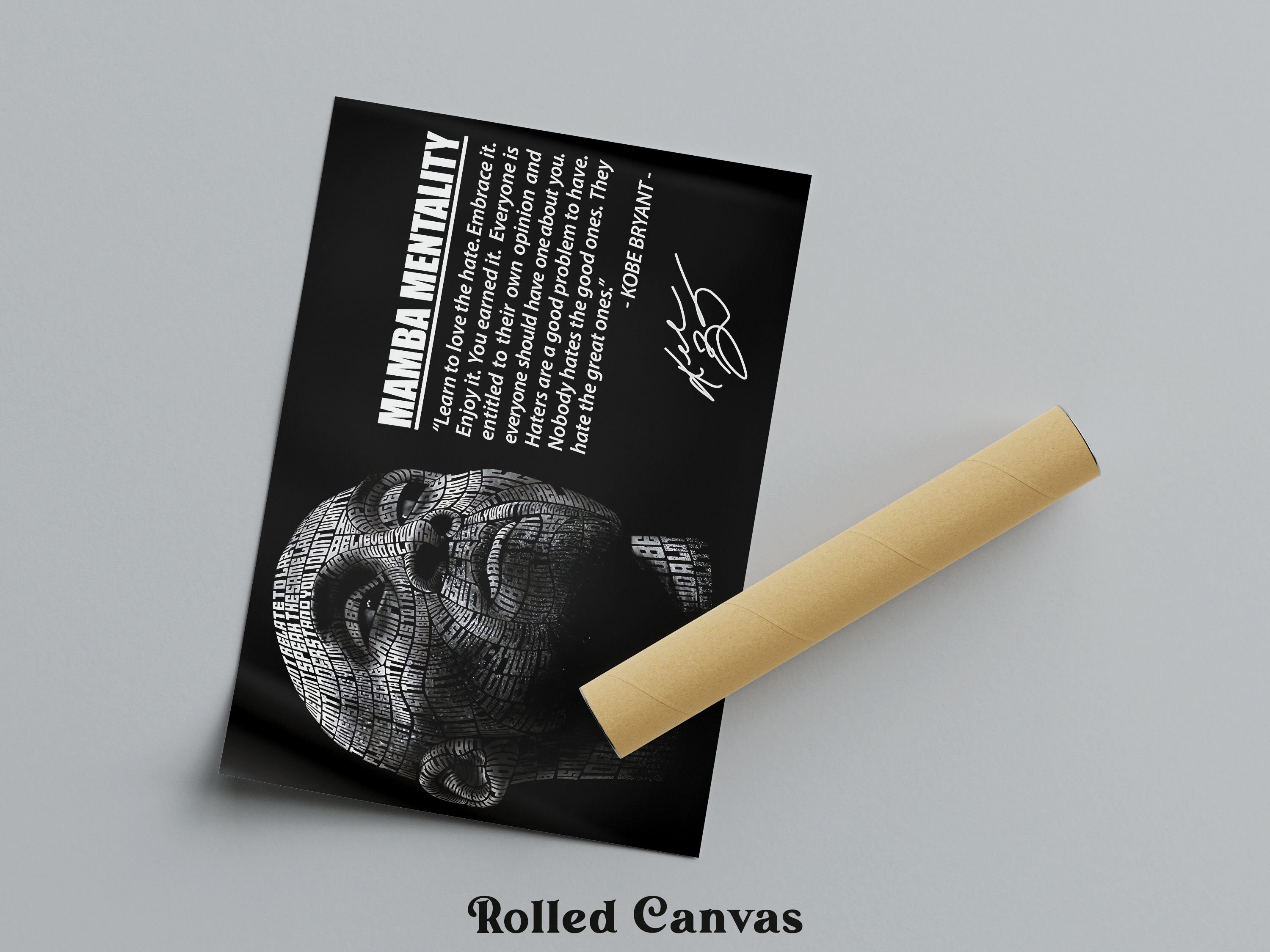 Mamba Mentality Motivation Quotes Poster, Legendary Motivational Canvas ...